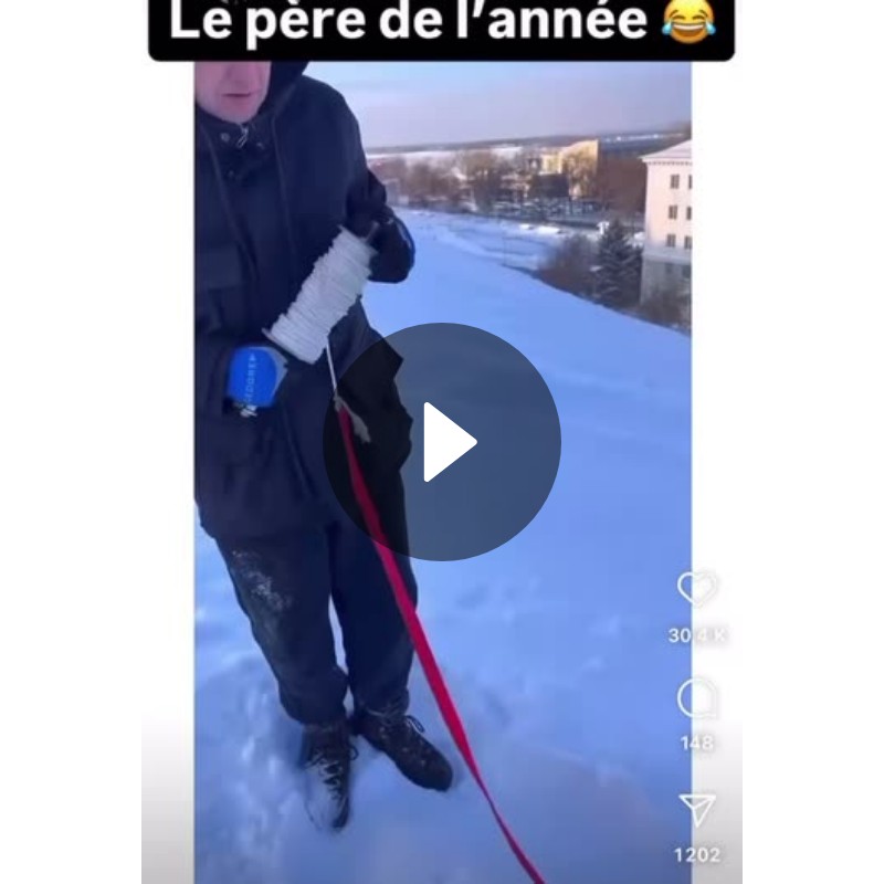 Ingenious Father Builds Homemade Snow Sled Launcher Using Drill and ...