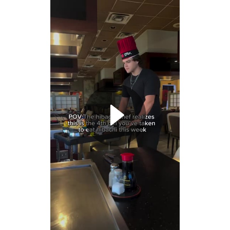 Hibachi chef's dramatic cooking moment. | Paper Route Trill ...