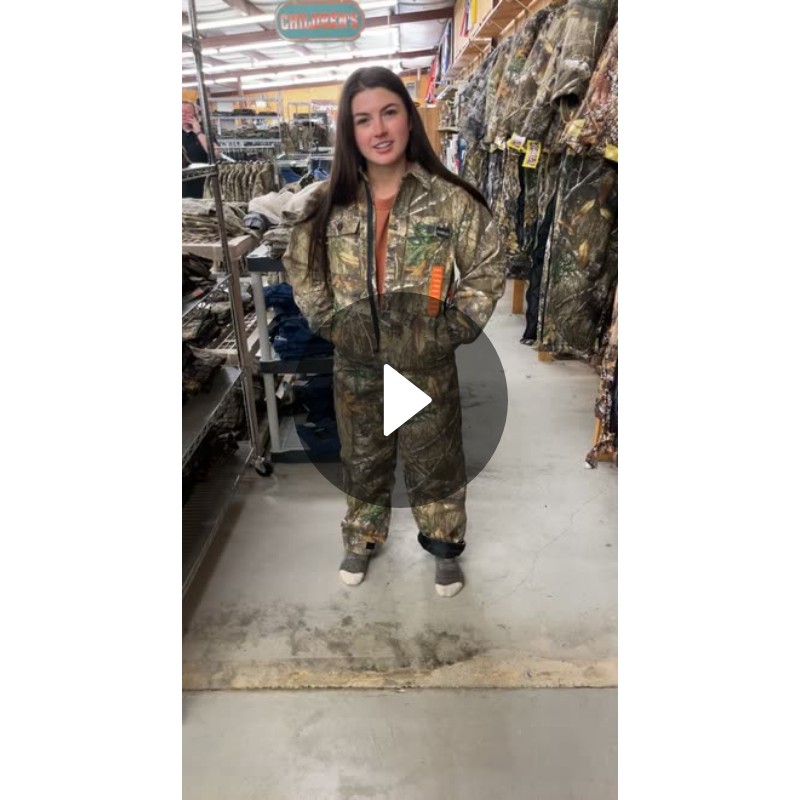 Hannah Barron Models Camo Jumpsuit in Hunting Store | Video by Hannah ...