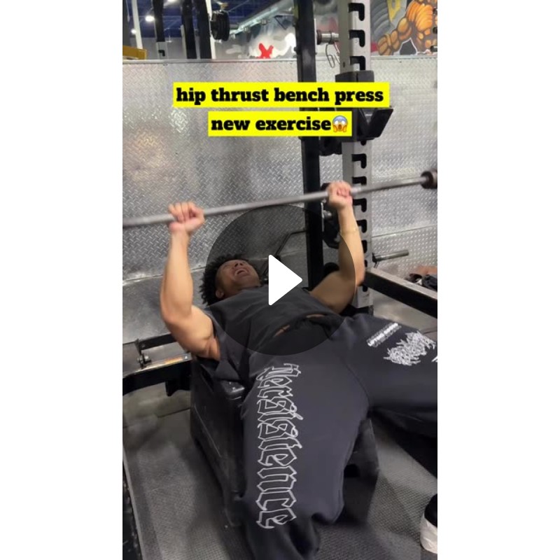 New hip thrust bench press exercise demonstration. | Justin Dom ...