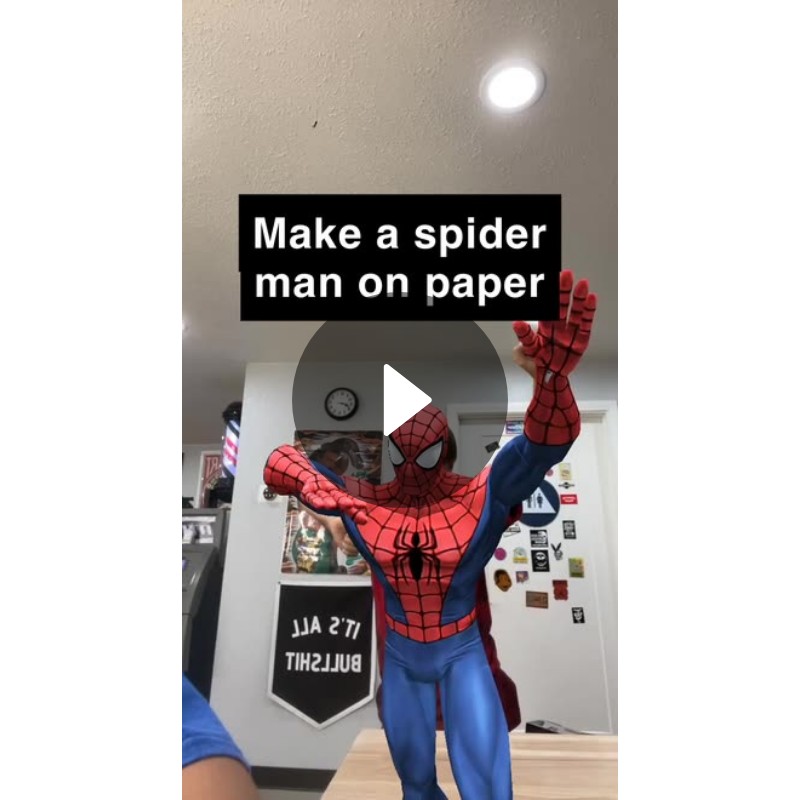 Make a spider man on paper | Spotlight on Snapchat