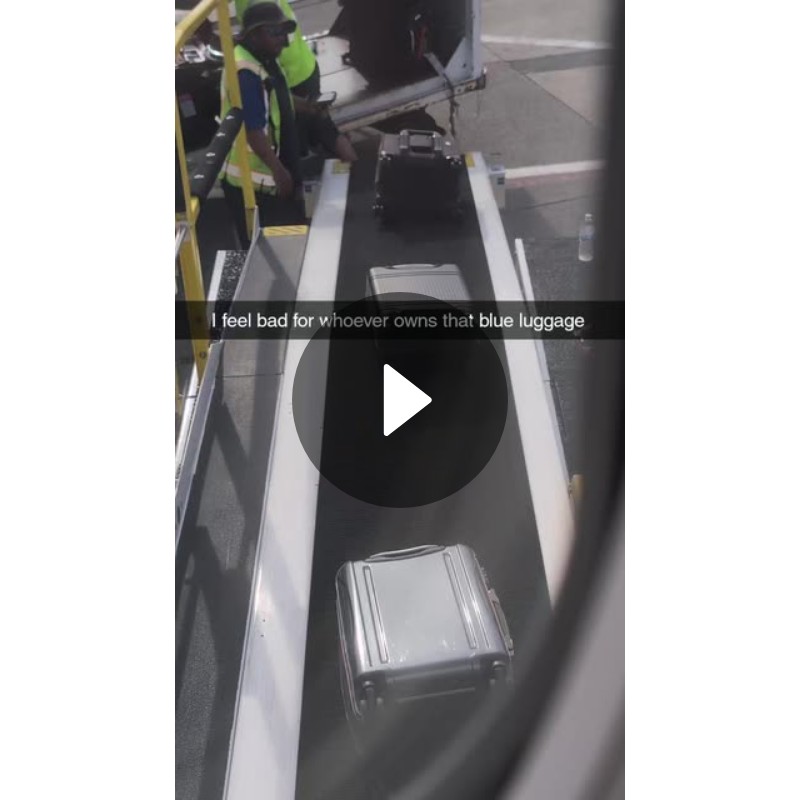 I feel bad for whoever owns that blue luggage | Spotlight on Snapchat