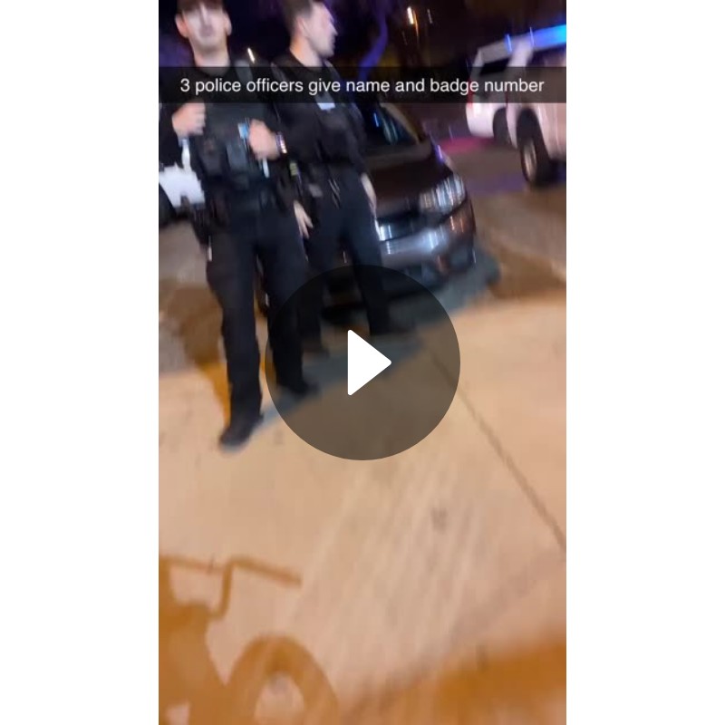 3 police officers give name and badge number | Spotlight on Snapchat