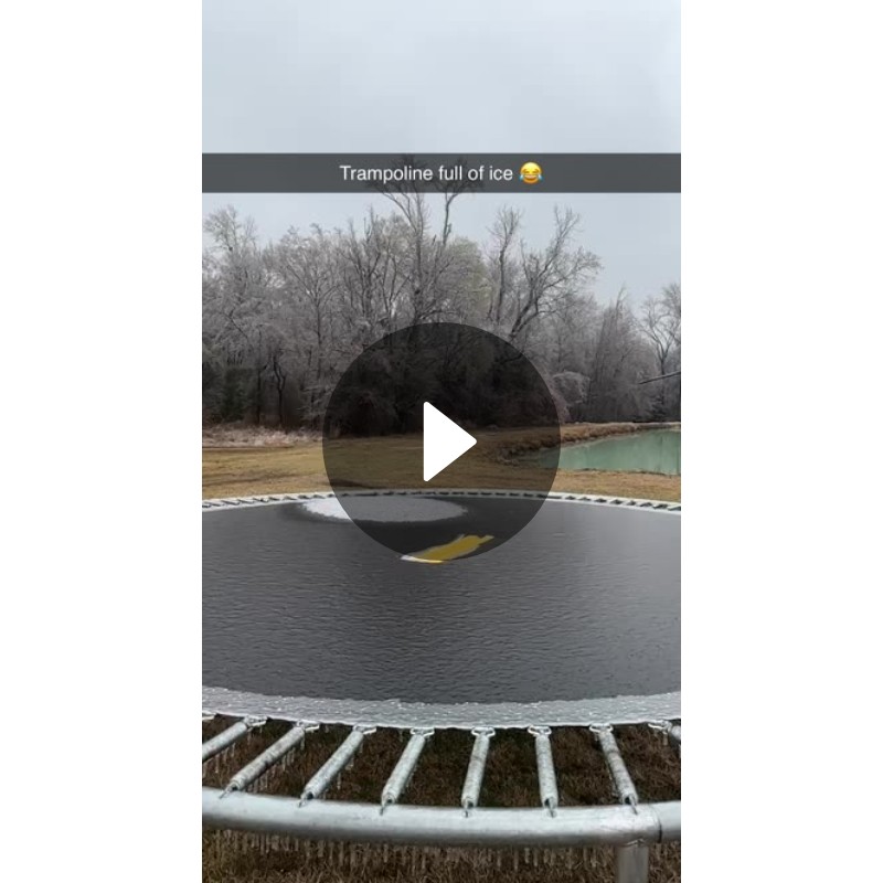Trampoline full of ice 😂 | Spotlight on Snapchat