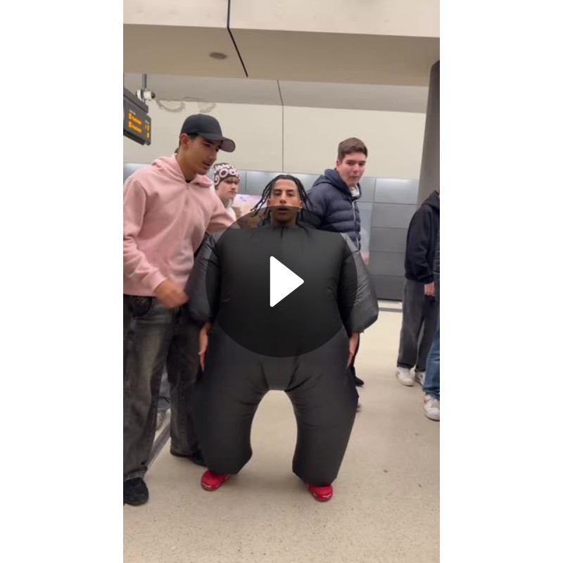 Inflatable Costume Prank on Subway: Chaos & Laughter Ensue! | Video by ...