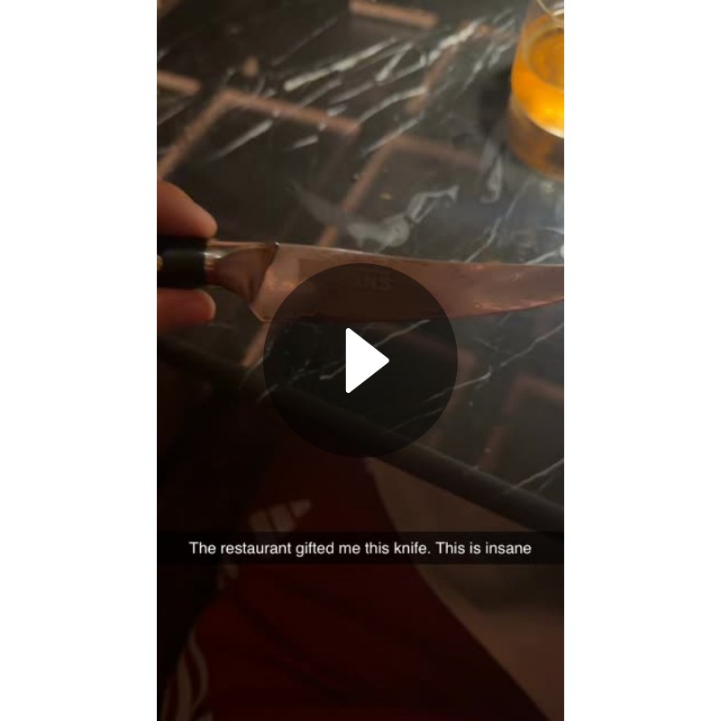 A restaurant gifted me an impressive knife. | Nicolas Vans ...