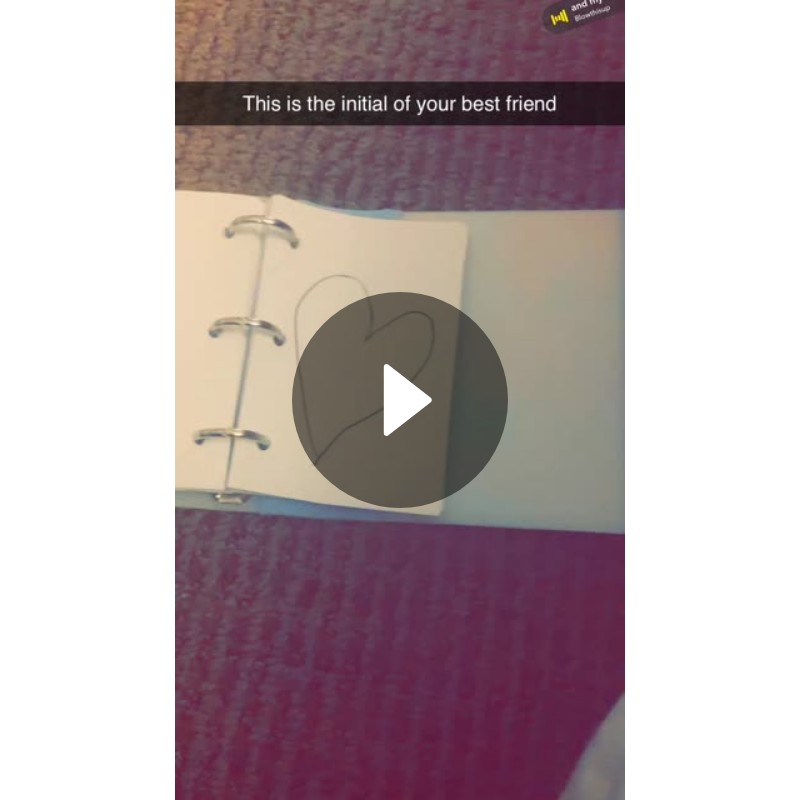 This is the initial of your best friend | Spotlight on Snapchat