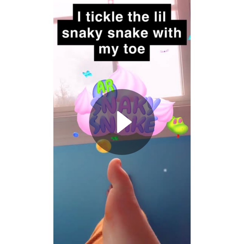 I tickle the lil snaky snake with my toe | Spotlight on Snapchat