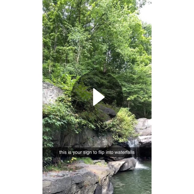 this is your sign to flip into waterfalls | Spotlight on Snapchat