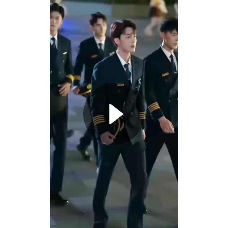 Chiku💜♾️ Walks in Pilot Uniforms | Nighttime Group Stroll | Video by ...