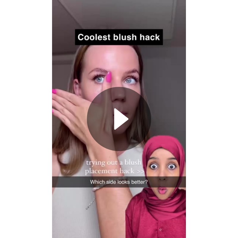 Coolest blush hack | Which side looks better? | Spotlight on Snapchat
