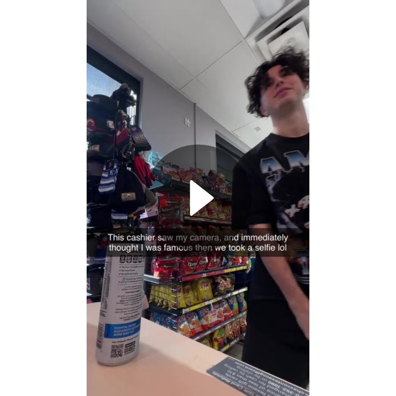 This cashier saw my camera, and immediately thought I was famous then ...
