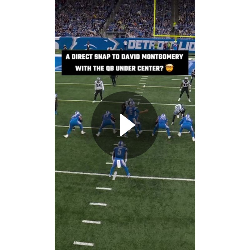 A DIRECT SNAP TO DAVID MONTGOMERY WITH THE QB UNDER CENTER? 🤯 ...