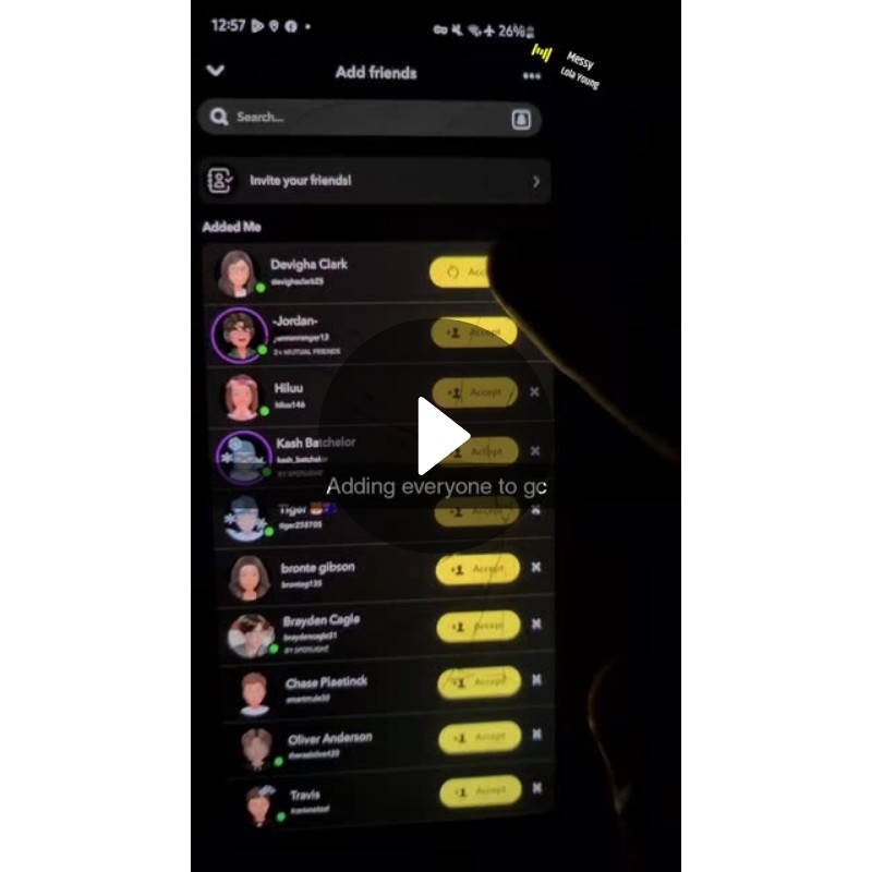 Adding everyone to gc | Spotlight on Snapchat