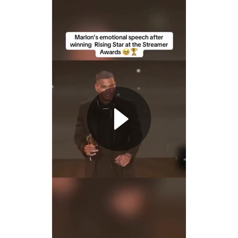 Marlon's Emotional 'Rising Star' Award Speech at Streamer Awards ...