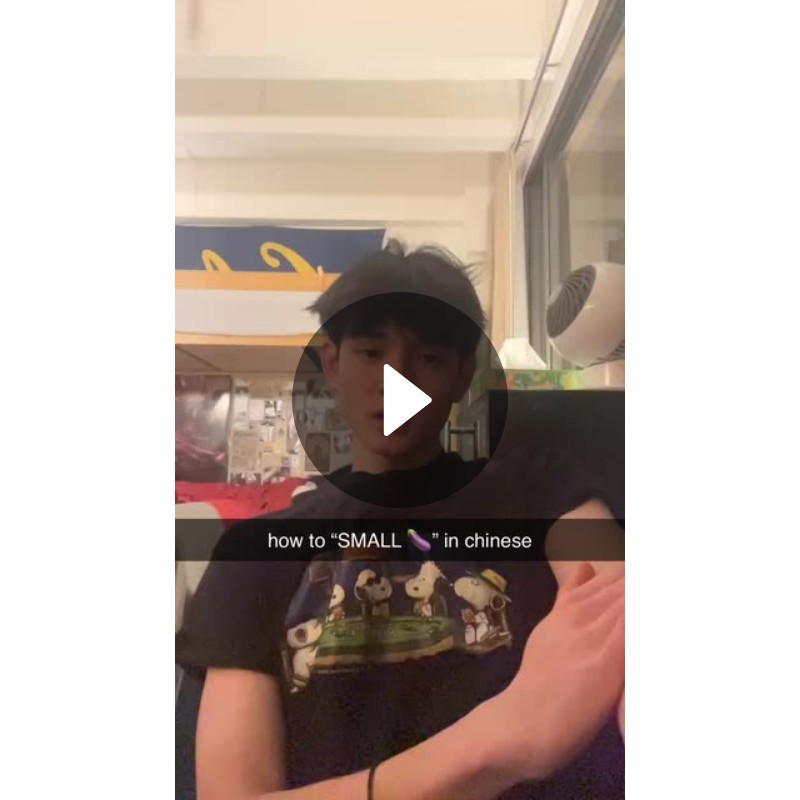 how to “SMALL 🍆” in chinese | Spotlight on Snapchat