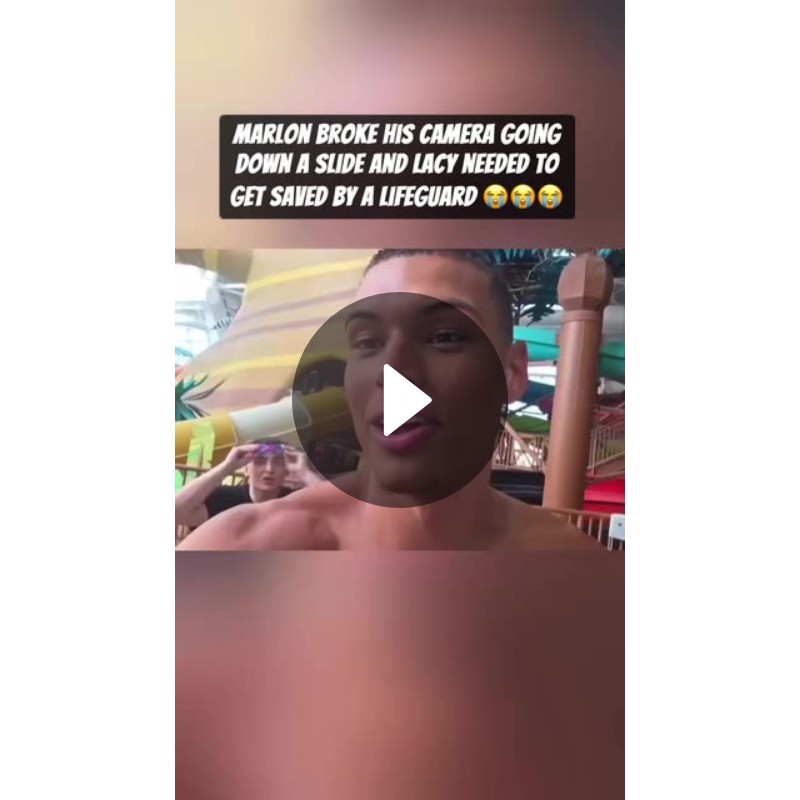 Marlon Broke his camera going down a slide and Lacy needed to get saved ...