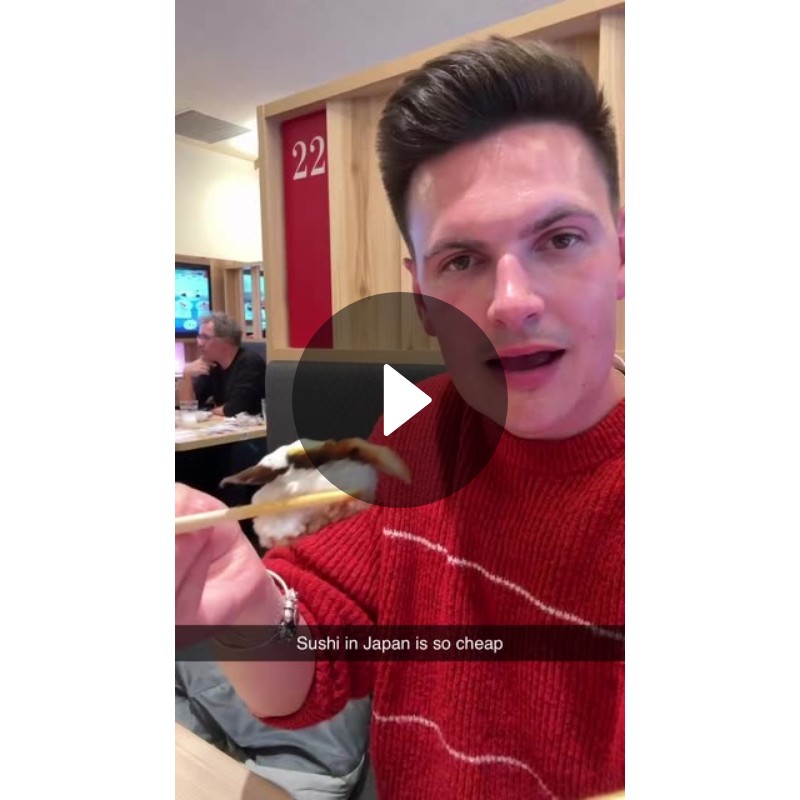 Sushi in Japan is so cheap | Spotlight on Snapchat