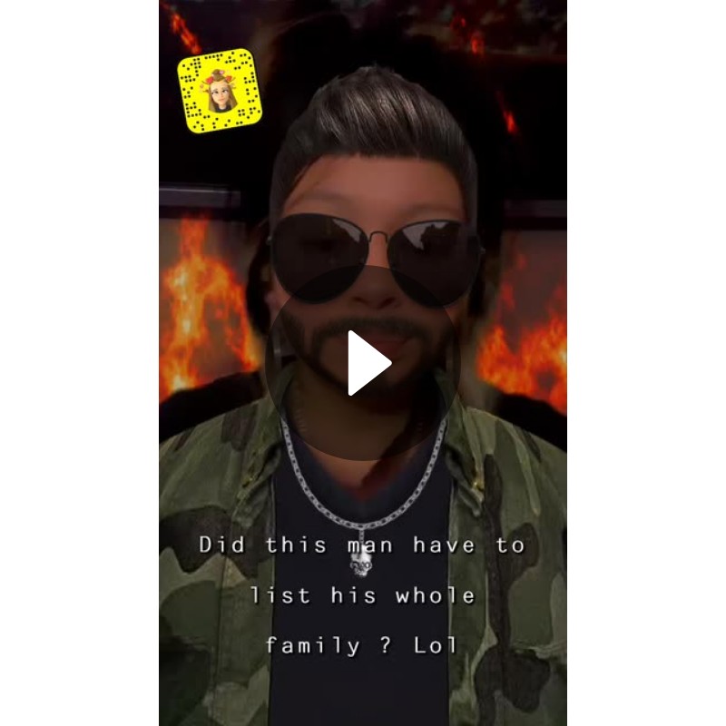 Did this man have to list his whole family ? Lol | Spotlight on Snapchat