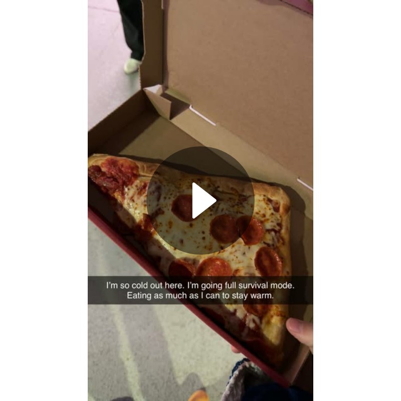 Survival Mode: How to Stay Warm While Eating Pizza Outdoors | Video by ...