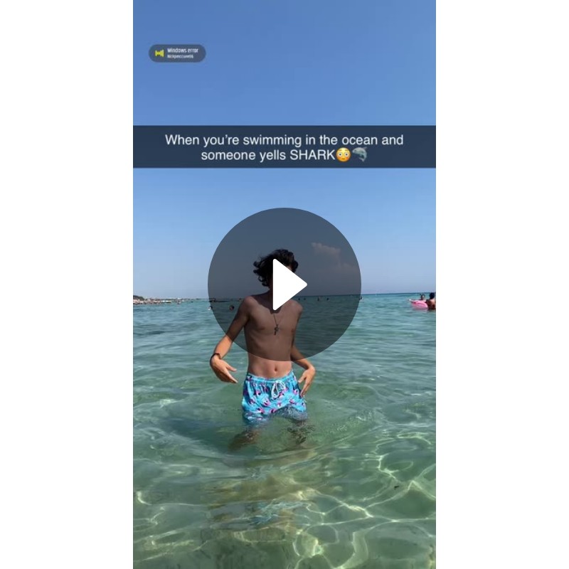 When you’re swimming in the ocean and someone yells SHARK😳🦈 | Spotlight ...