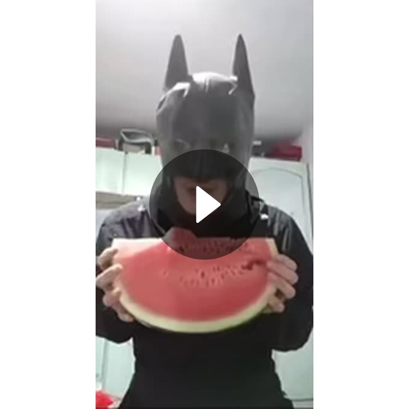 Riley (Sprite Guy) Eats Watermelon in Batman Mask | Video by Riley ...