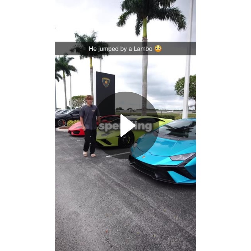 He jumped by a Lambo 😳 | Spotlight on Snapchat