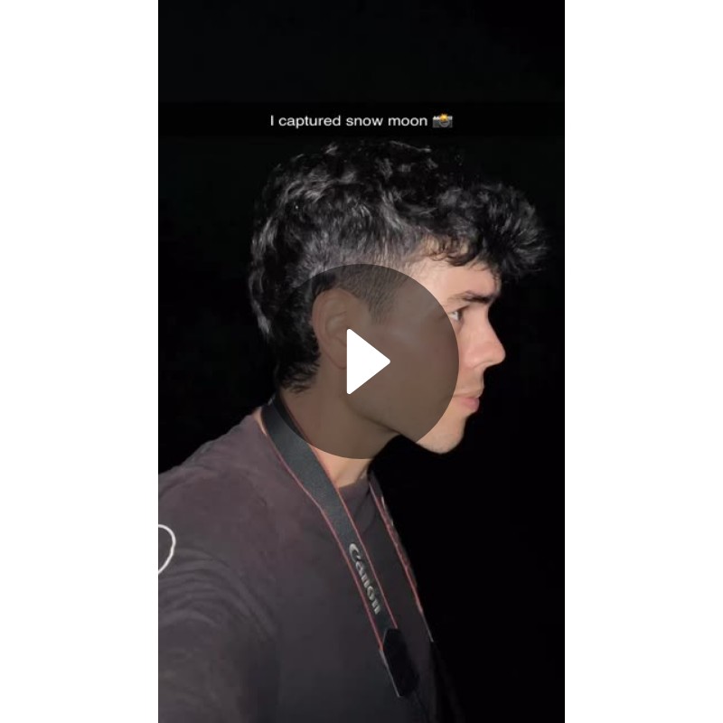 I captured snow moon 📸 | Spotlight on Snapchat