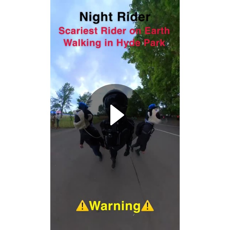 Night Rider | Scariest Rider on Earth Walking in Hyde Park | ⚠️Warning⚠ ...