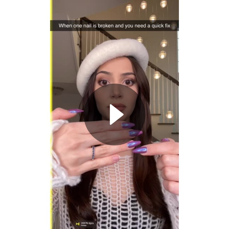 When one nail is broken and you need a quick fix | Spotlight on Snapchat