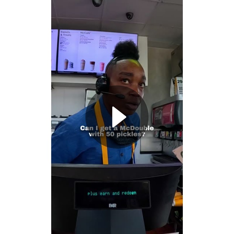 McDonald's Employee's Hilarious Pickle Request Goes Viral | Video by ...