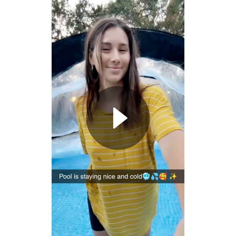 Pool is staying nice and cold🥶💦🥰 | Spotlight on Snapchat