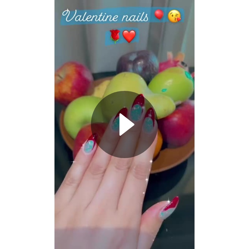 Valentine nails 🎈😘🌹 ️ | Spotlight on Snapchat
