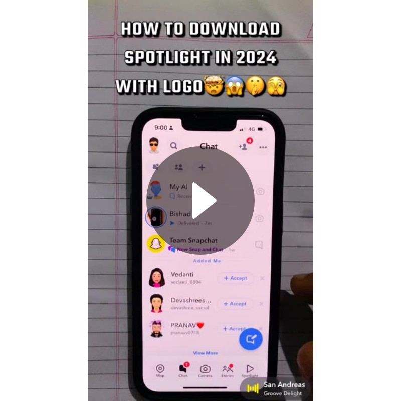 HOW TO DOWNLOAD SPOTLIGHT IN 2024 WITH LOGO🤯😱🤫🫣 | Spotlight on Snapchat