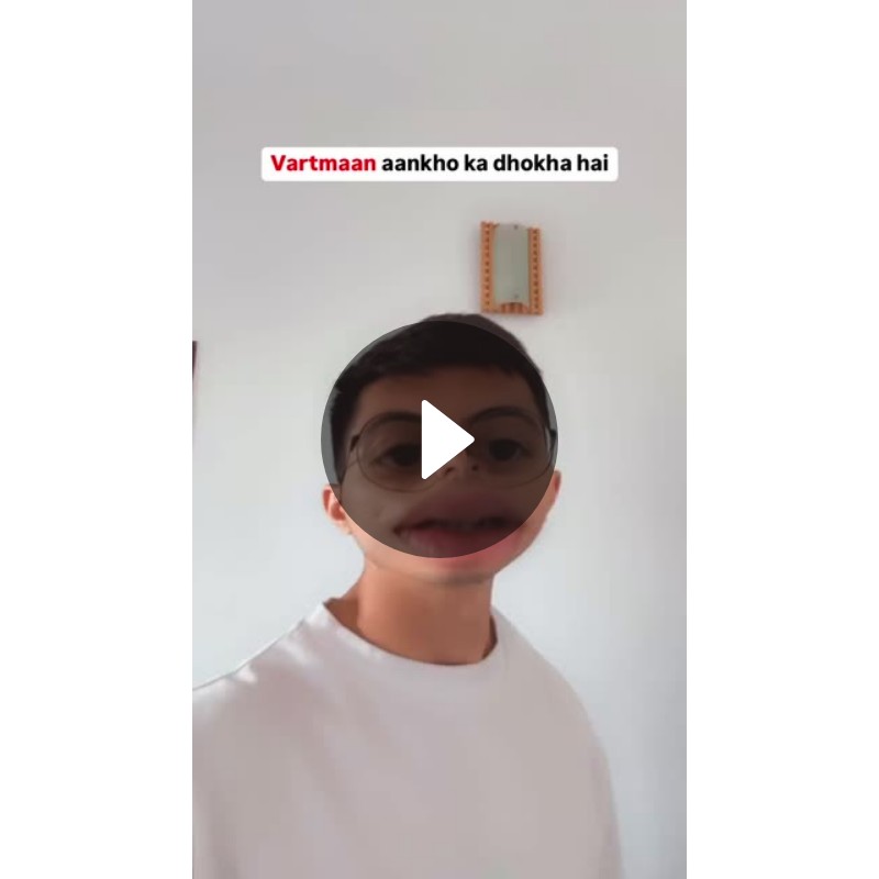 Aatman Desai's Viral 'Vartmaan Aankho Ka Dhokha Hai' Filter Challenge ...