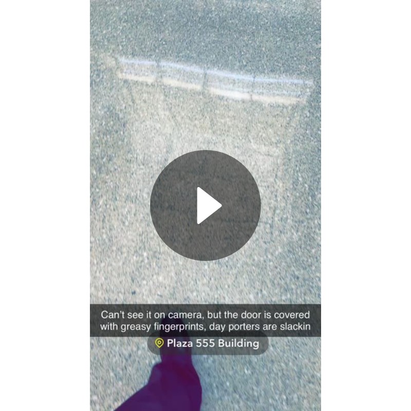 Can’t see it on camera, but the door is covered with greasy ...