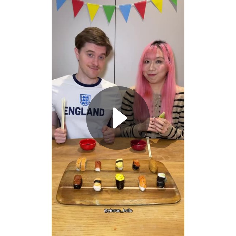 Sushi Challenge with Yinrun: Eating Spicy Tuna Roll & More! | Video by ...