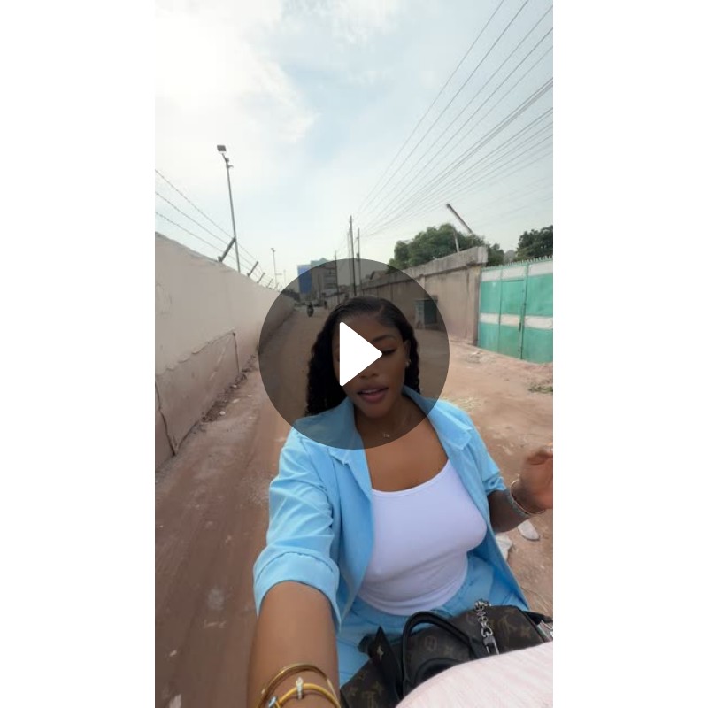 Maria Ntumba's Vibrant Street Ride in a Light Blue Outfit | Video by ...
