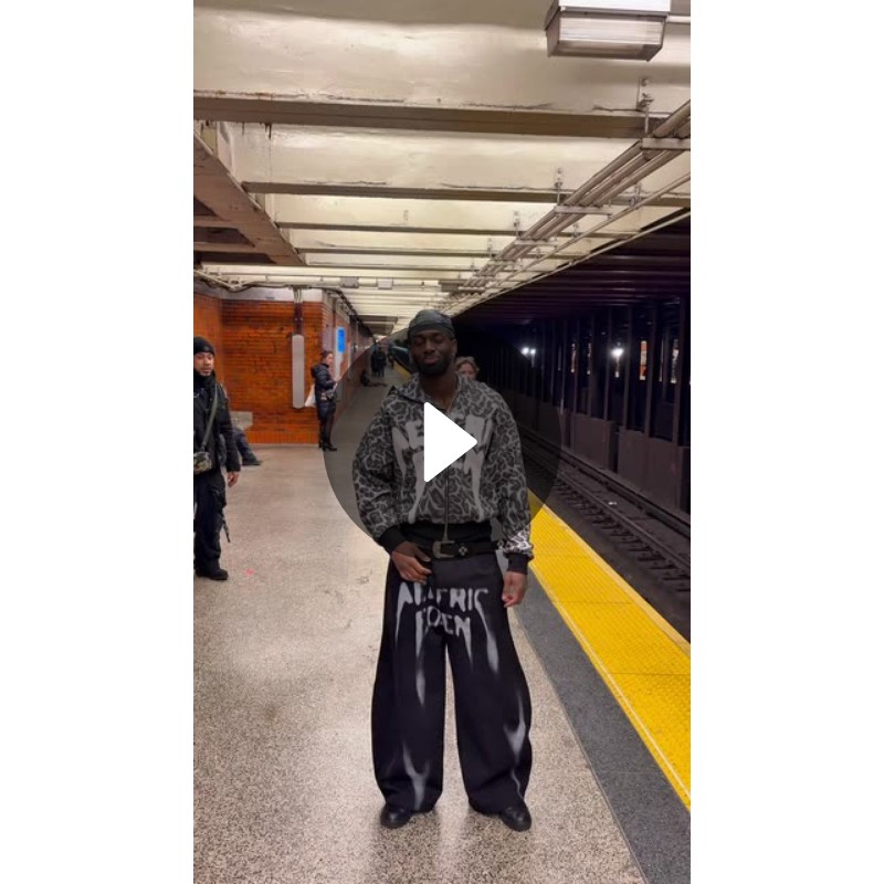 Rapper showcasing streetwear style in subway. | MonDejour (@mondejour ...