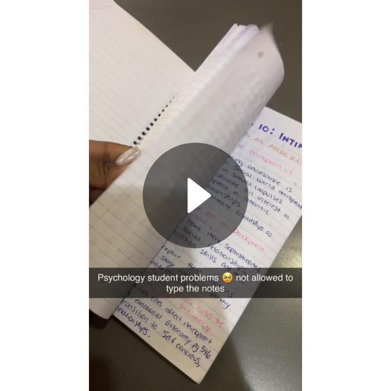 Psychology student problems 🥹 not allowed to type the notes | Spotlight ...