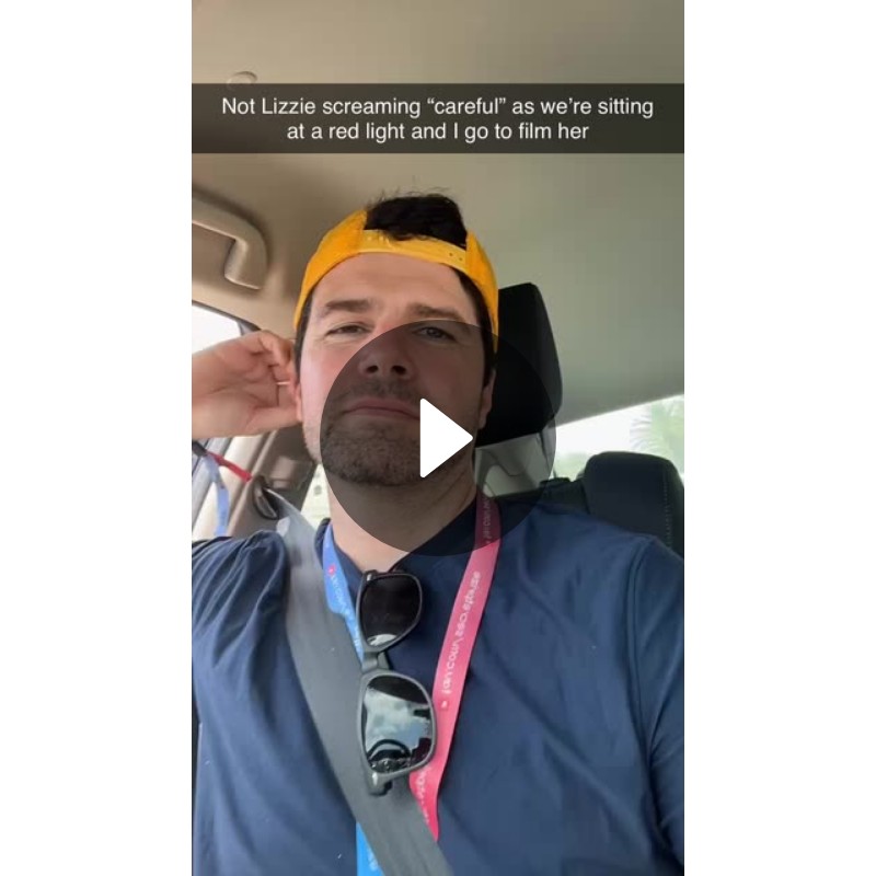 Not Lizzie screaming “careful” as we’re sitting at a red light and I go ...