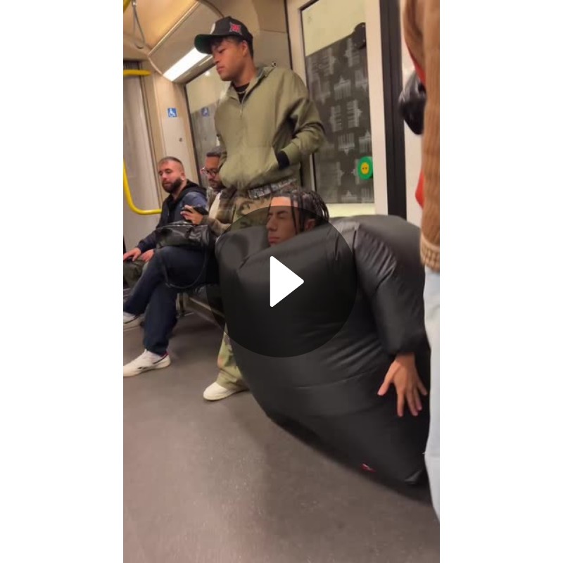Inflatable Costume Subway Dance Party! | Video by Alibaba 💫 (@alibaba_rcm)