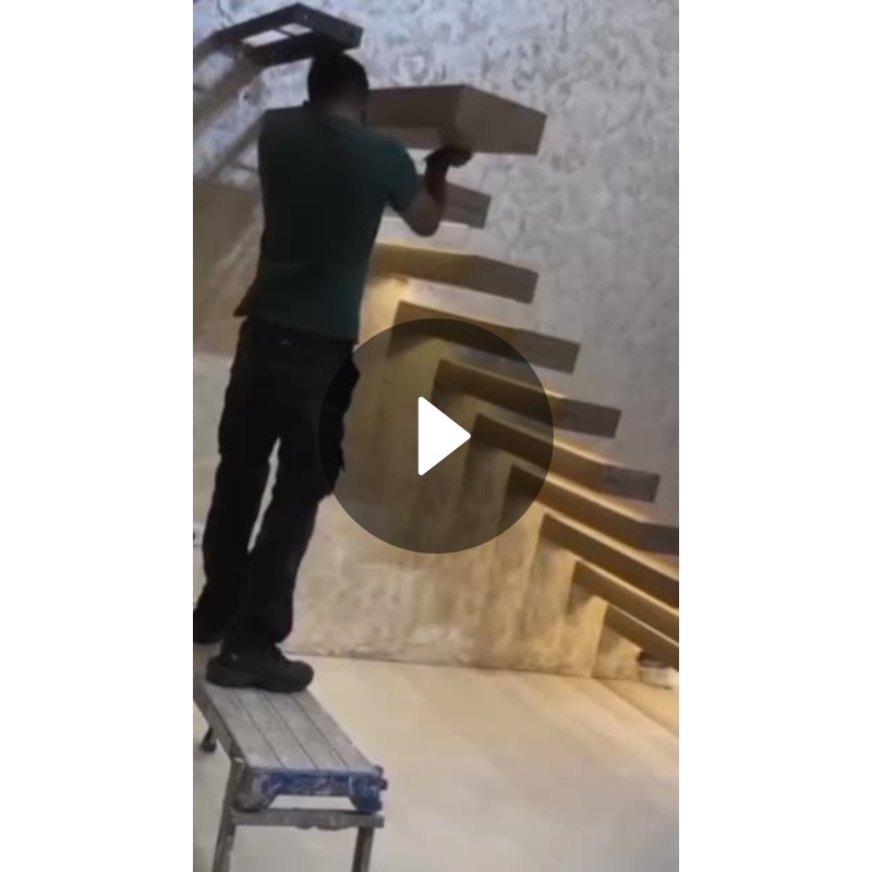 DIY Home Projects: From Floating Staircase to Plant Shelves | Video by ...