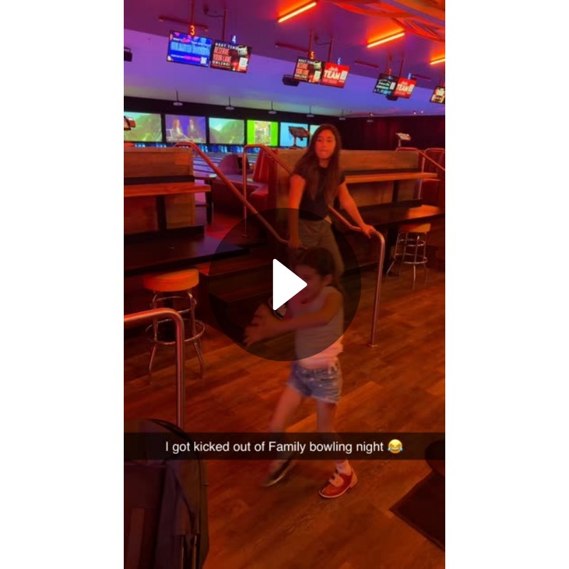 I got kicked out of Family bowling night 😂 | Spotlight on Snapchat