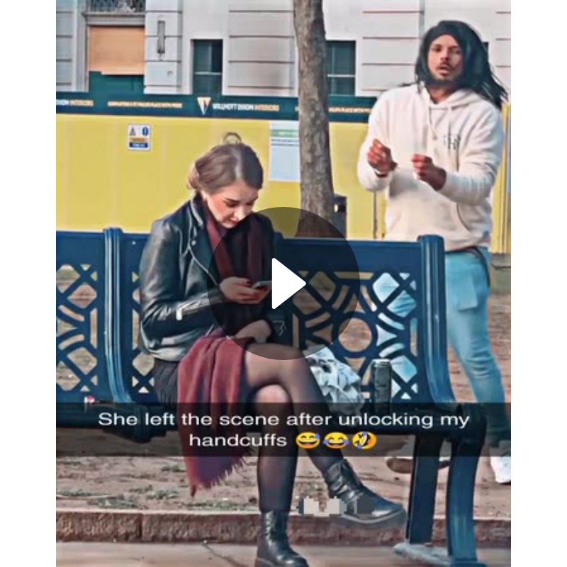 She left the scene after unlocking my handcuffs 😅😂🤣 | Spotlight on Snapchat