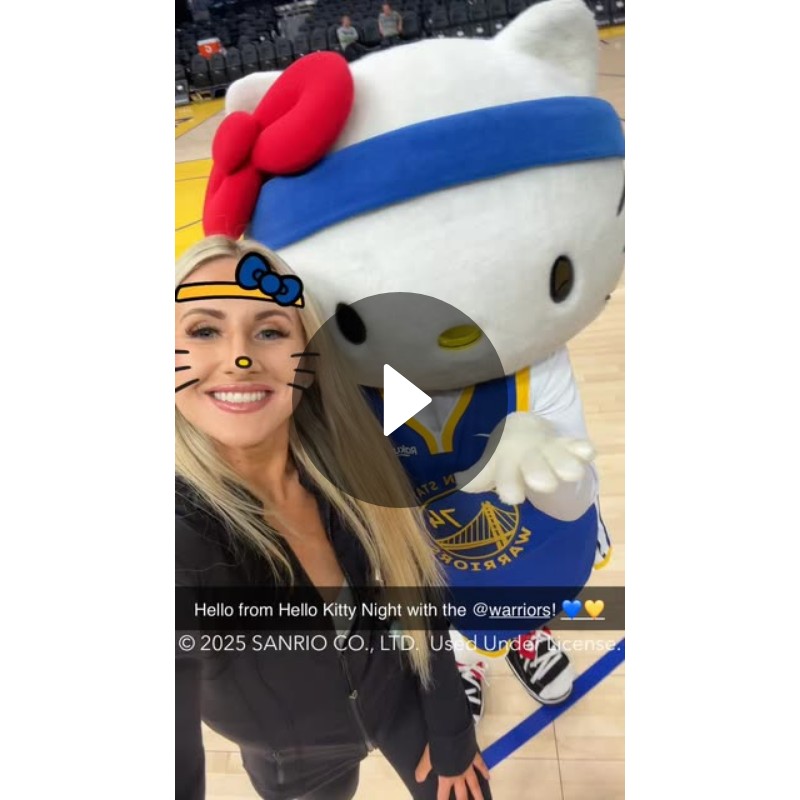Hello from Hello Kitty Night with the @warriors! 💙💛 | Spotlight on Snapchat