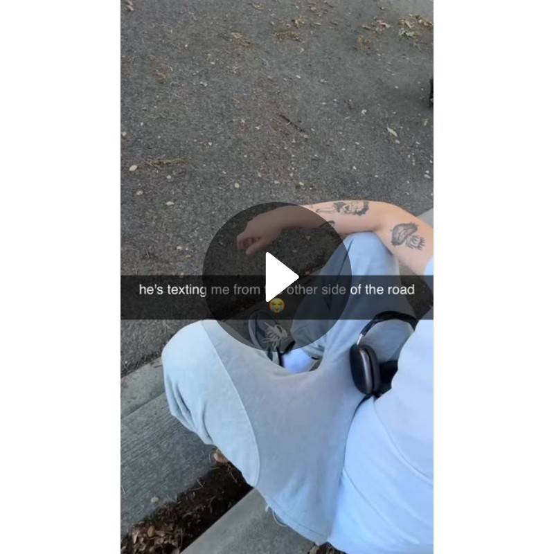 he's texting me from the other side of the road 😭 | Spotlight on Snapchat