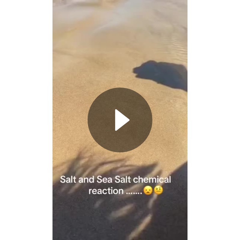 Salt vs Sea Salt Reaction Experiment on Beach Sand | Jeremotron ...