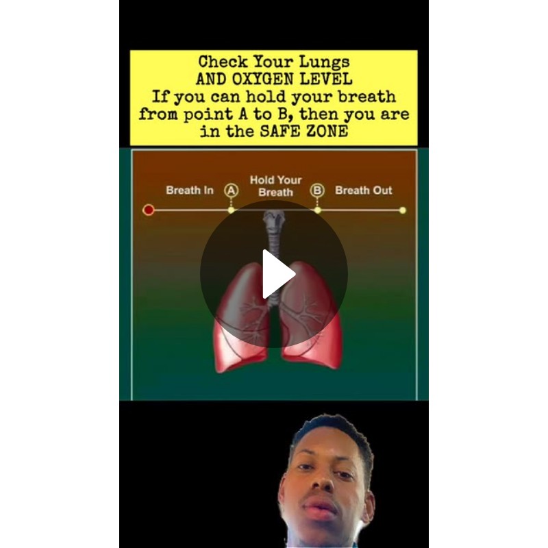 Check Your Lungs AND OXYGEN LEVEL If you can hold your breath from point A to B, then you are in ...