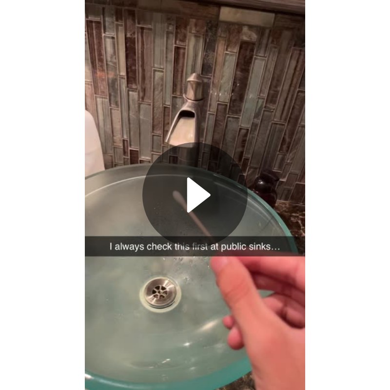 I always check this first at public sinks… | Spotlight on Snapchat
